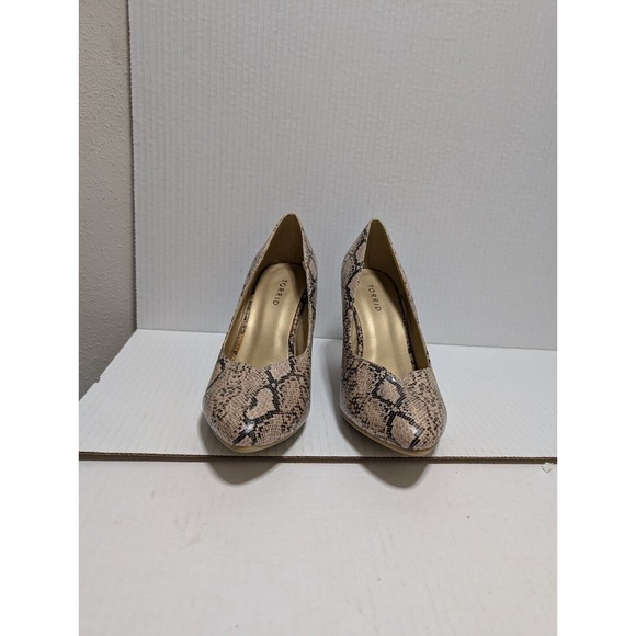 torrid | Shoes | Torrid Faux Brown Snakeskin Wedges Pumps Size 8 | Poshmark